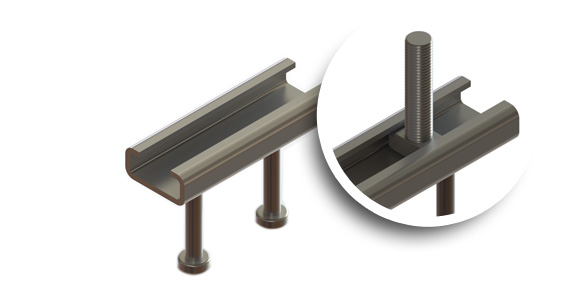 Rails d'ancrage pur un réglage horizontal ou vertical - Fixinox